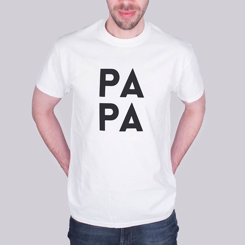 Slogan Dad 'PAPA' Men's T-shirt - Etsy