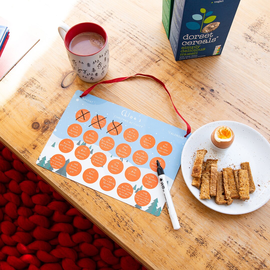 Personalised Children's Kids Activity Reusable Christmas Advent ...