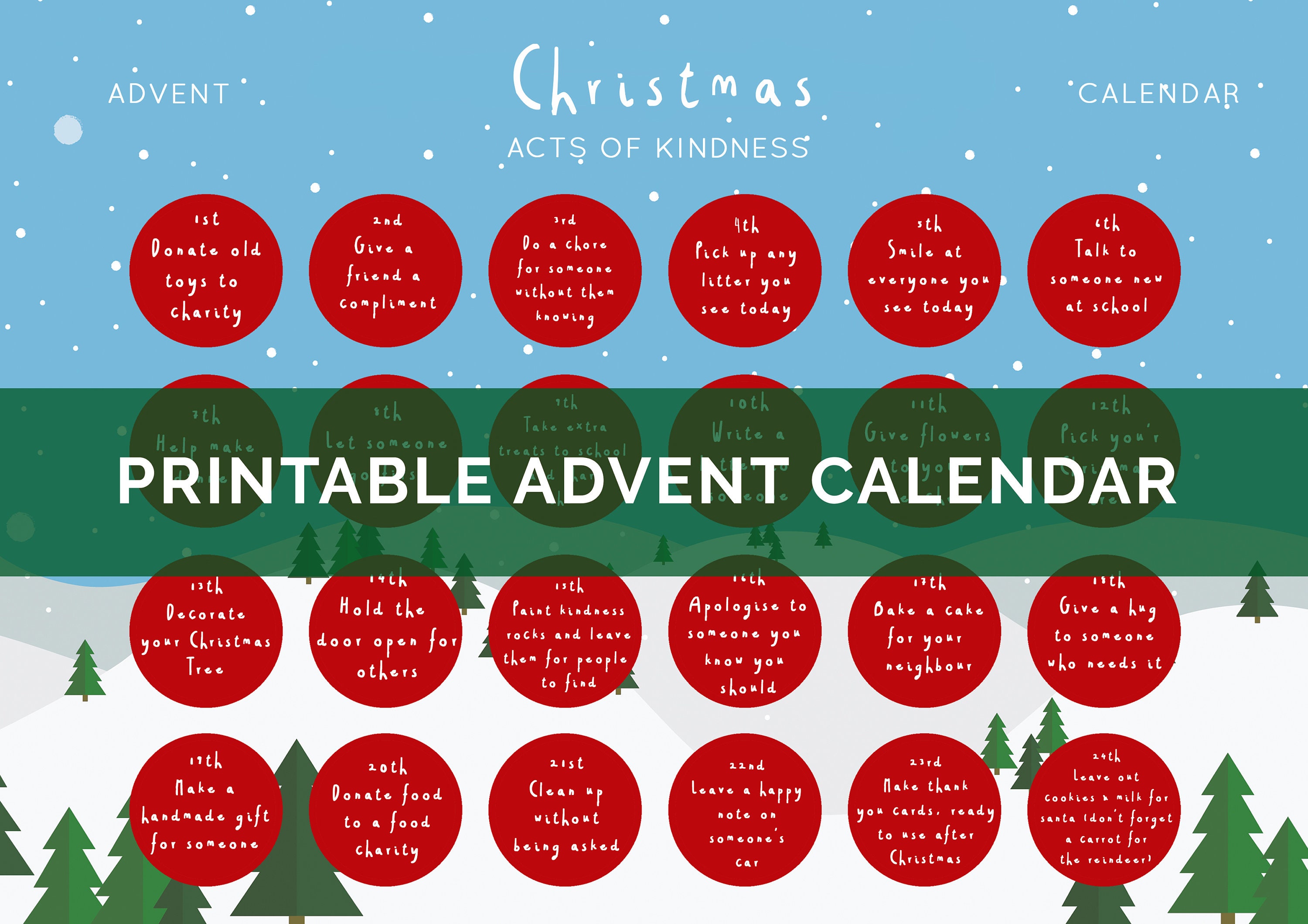 Digital Download "children's Christmas Acts of Kindness" Printable ...