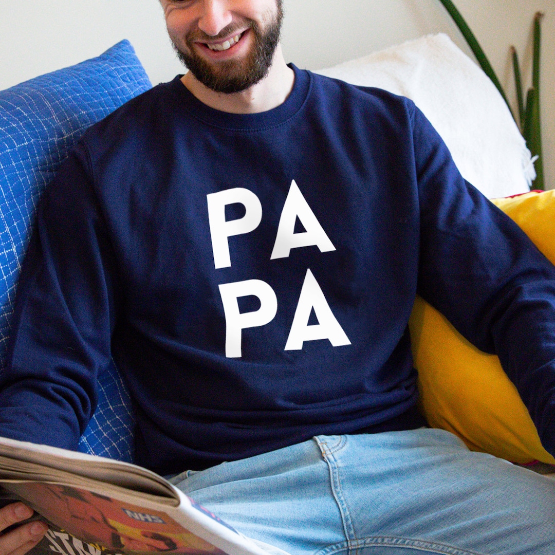 Men's 'papa' Sweatshirt Jumper - Etsy