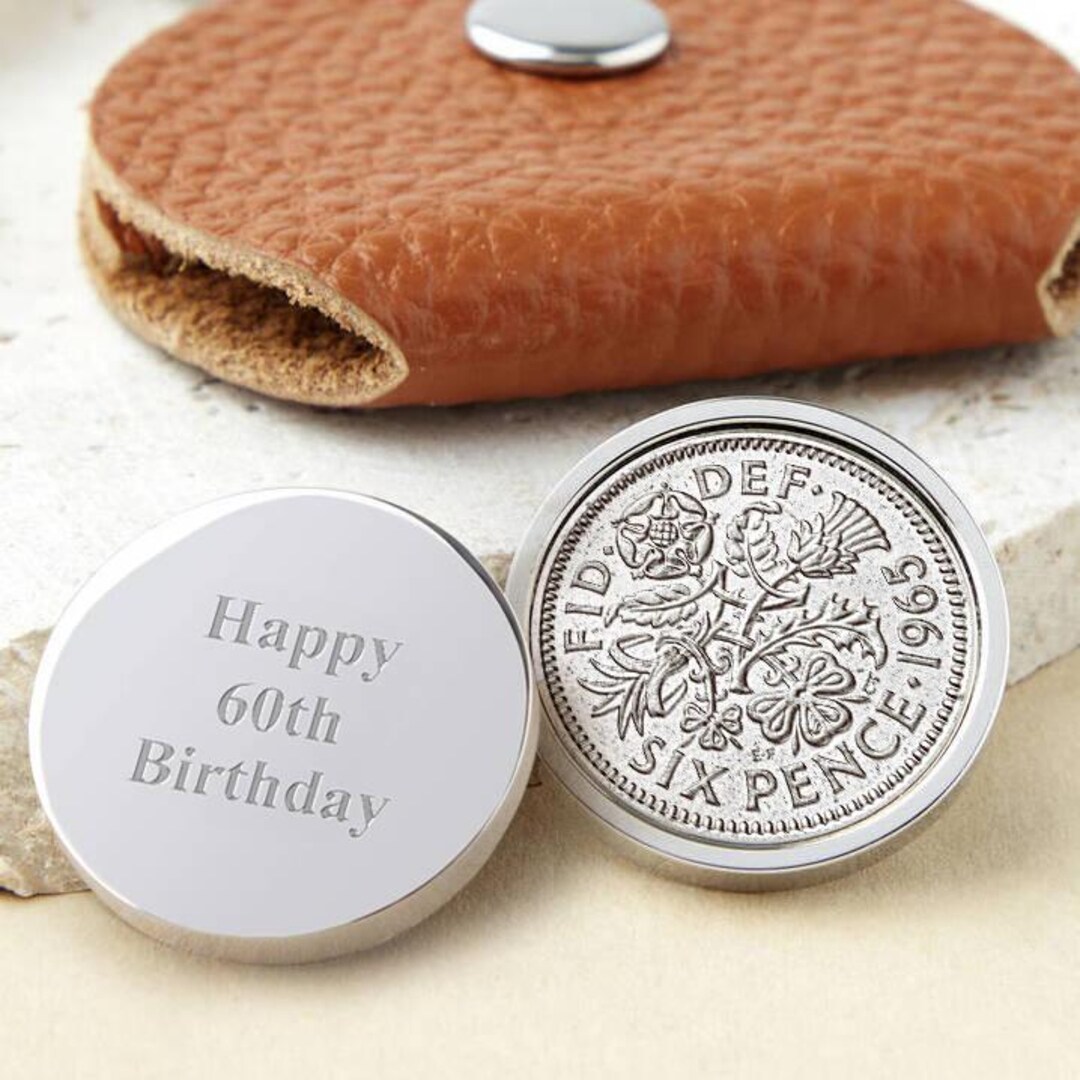 60th Birthday 1965 Sixpence Coin Golf Marker - Etsy
