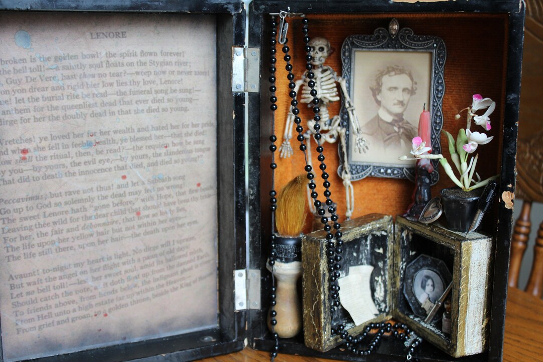Lost Lenore Edgar Allen Poe Assemblage Captures His Broken Heart and ...