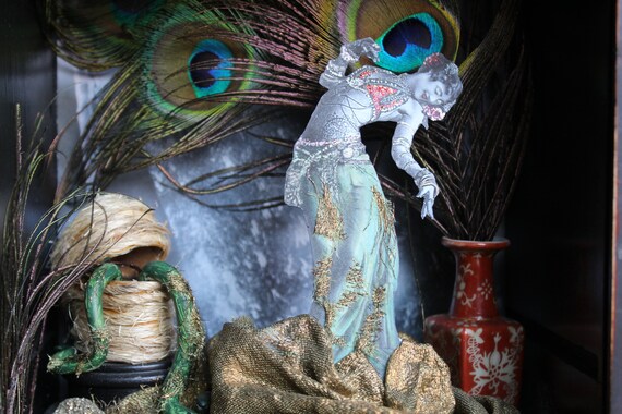 Babette Assemblage Shadow Box of a Snake Dancer | Etsy