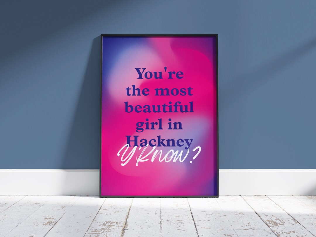 Gurl Print Typographic Poster A0 A1 A2 A3 A4 A5 Jamie XX Lyrics ...