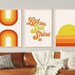 70s Wall Art - 70s Sunset Print - Set of 3 Art Prints - Retro Art Print ...