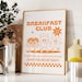 Breakfast Club Print, Retro Kitchen Art, Retro Food Poster, Cute ...