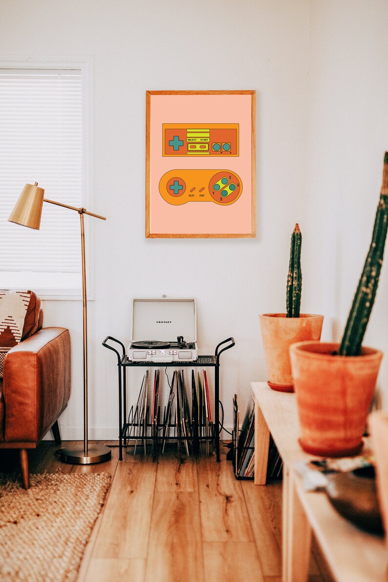 Retro Video Game Art PRINTABLE ART Gaming Print Retro Game | Etsy