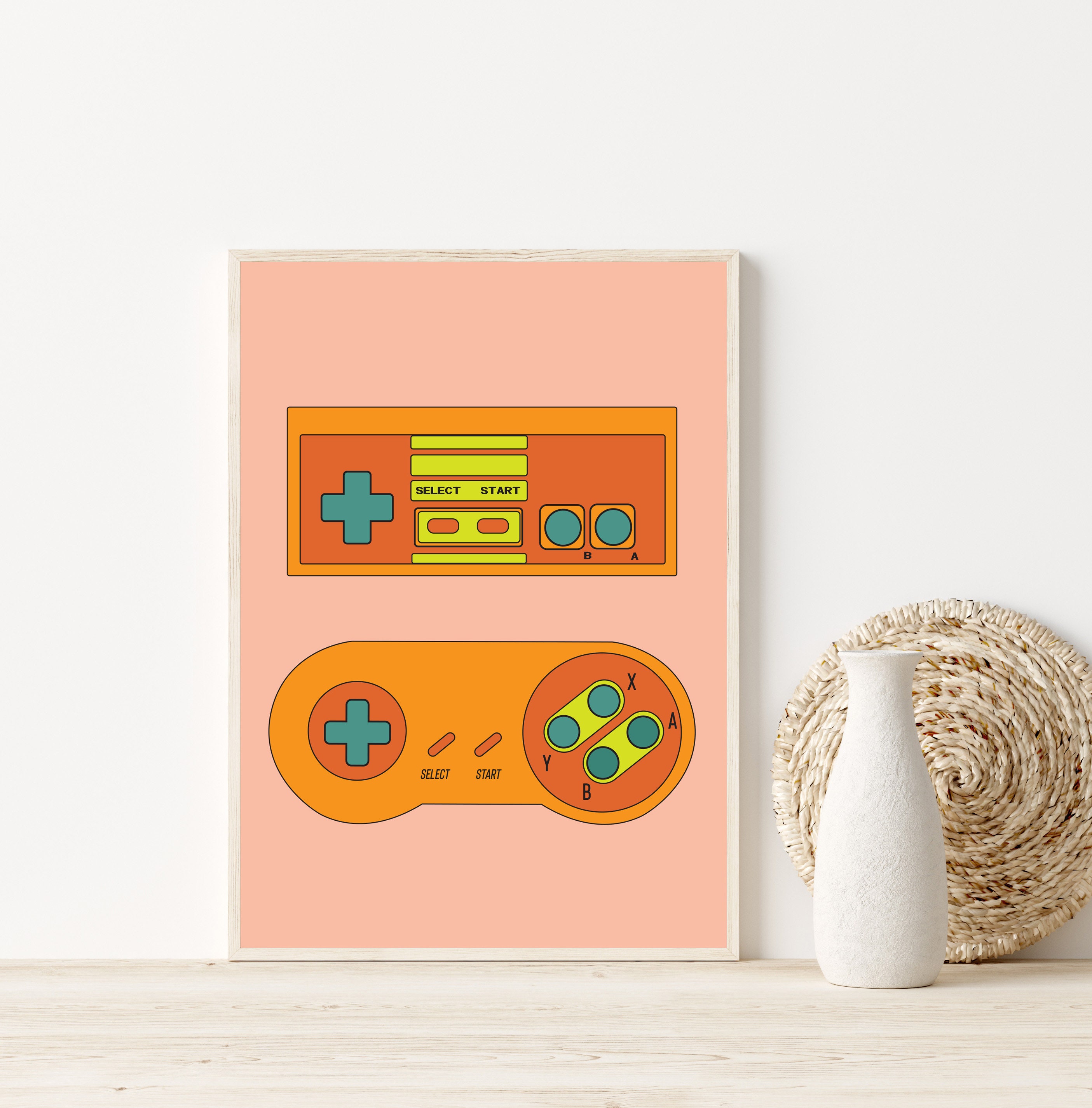 Retro Video Game Art PRINTABLE ART Gaming Print Retro Game | Etsy