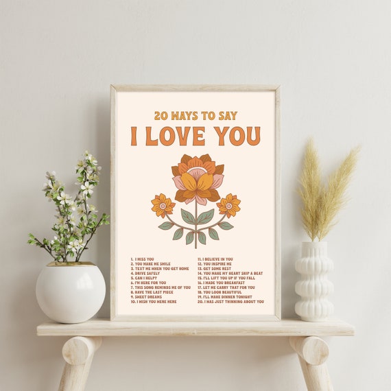 Ways to Say I Love You Poster Love Print Love Quote - Etsy