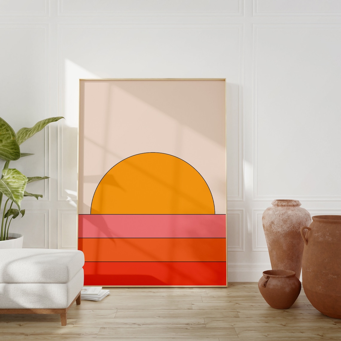 70s Sunset Print 1970s Decor Retro Sunset Art Print 70s - Etsy