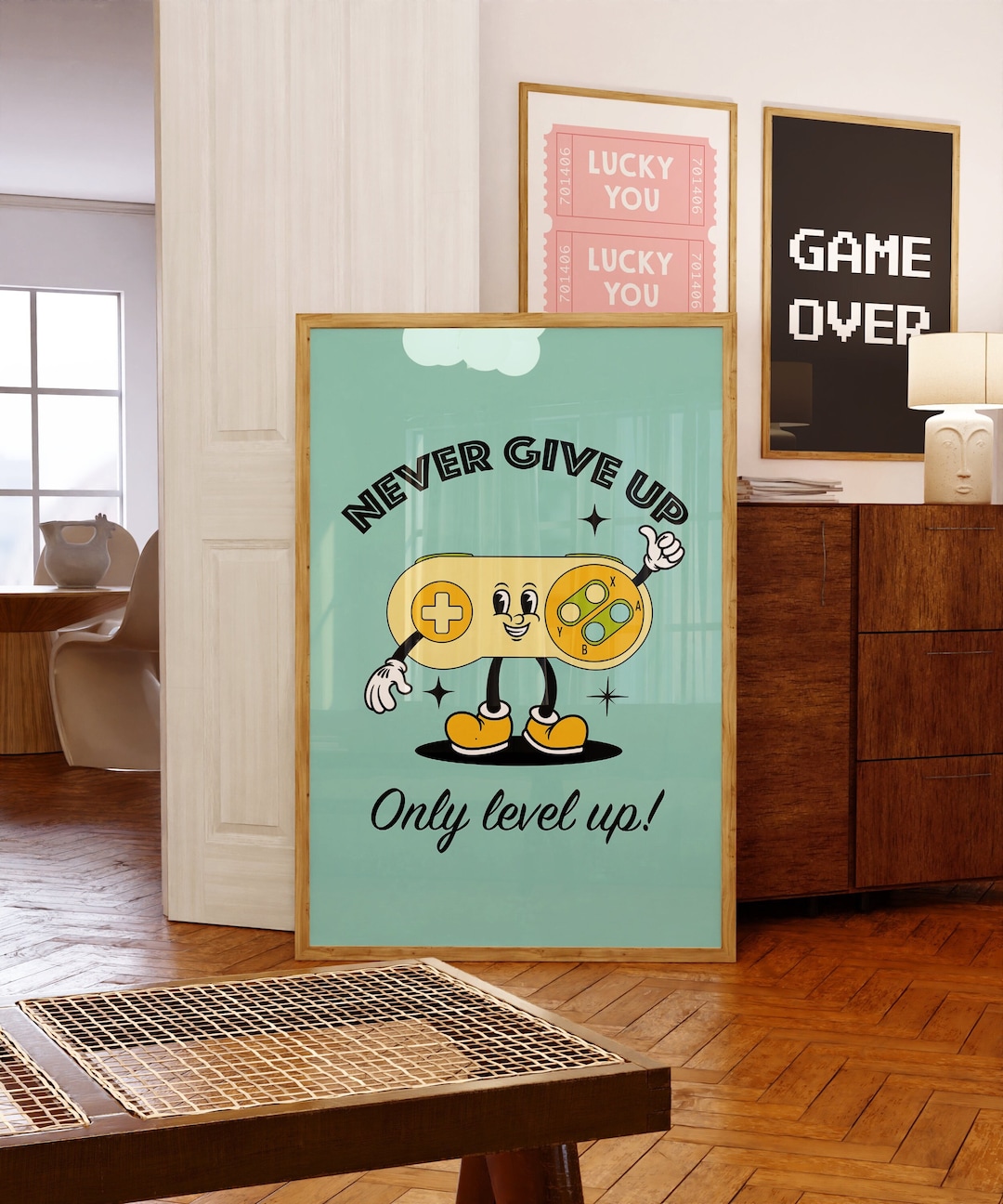 Retro Video Game Art, Retro Character Art, Trendy Wall Art, Cute ...