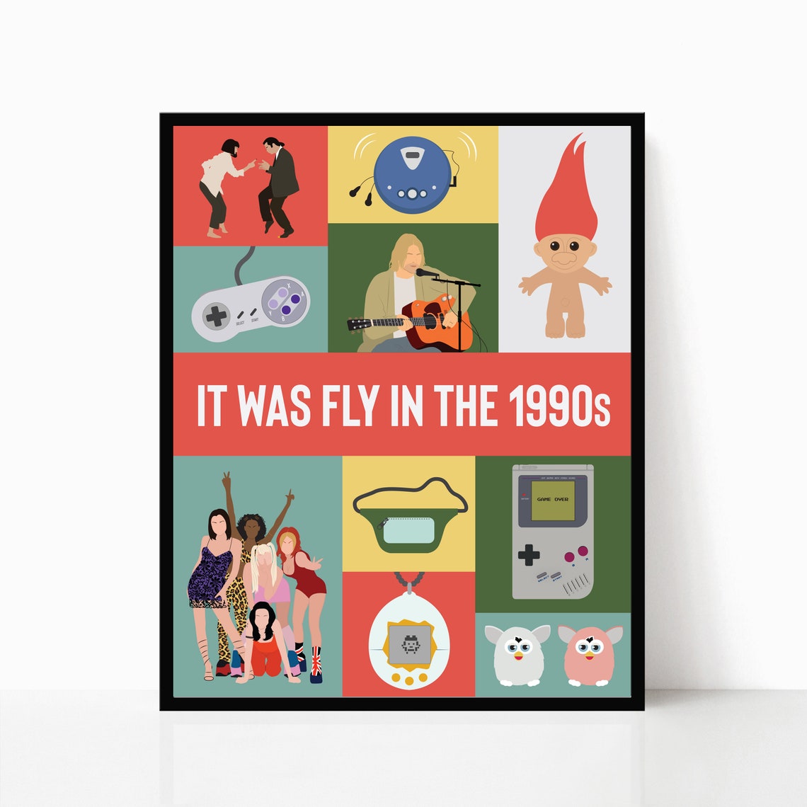 90s Poster 1990s Art Fly in the 90s Bands From the 90s | Etsy