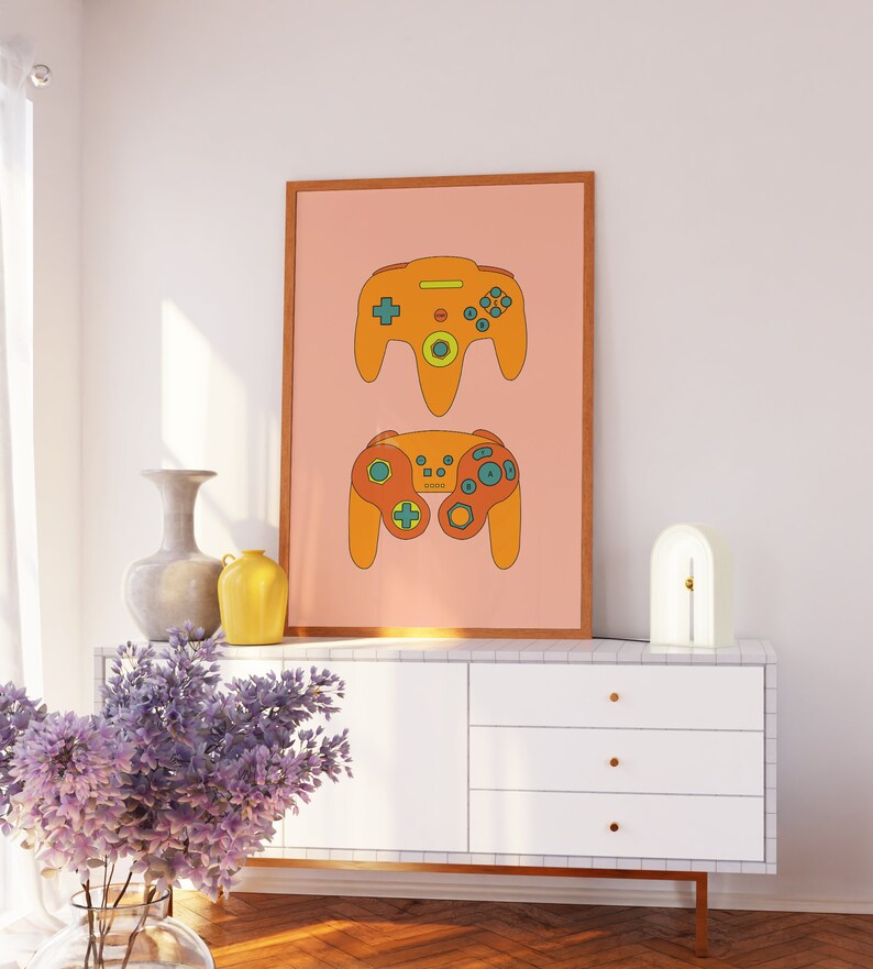 Retro Video Game Art, 90s Wall Art, Gaming Print, Retro Game ...