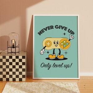 Retro Video Game Art, Retro Character Art, Trendy Wall Art, Cute ...