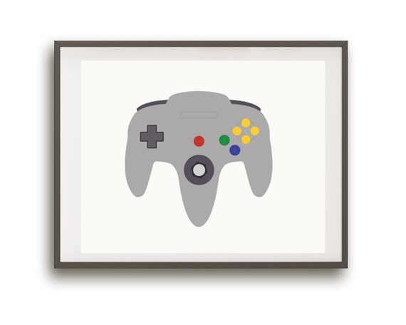 Video Game Art Retro Controller Gaming Art Gift for - Etsy