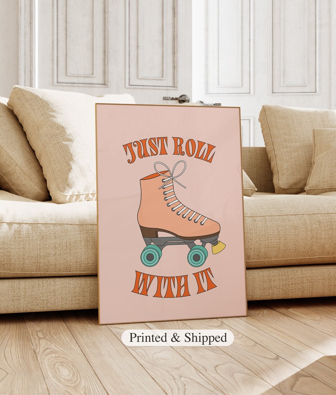 Roller Skate Print - 70s Wall Art - 70s Poster - Rollerskating Print ...