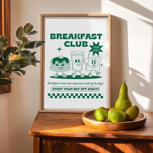 Breakfast Club Print, Retro Character Print, Retro Diner Poster, Cool ...