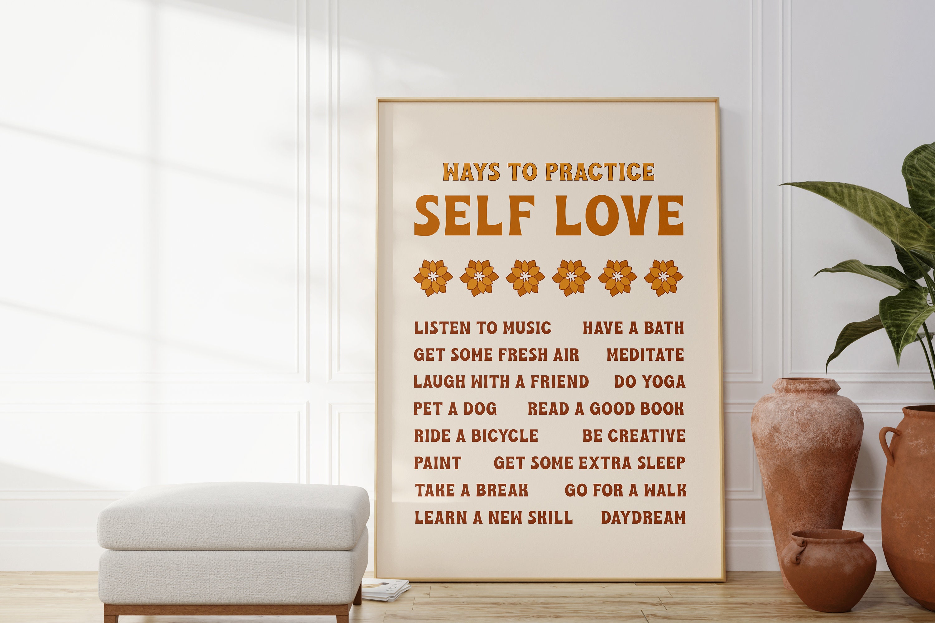 Self Love Print Retro Aesthetic Self Care Print - Etsy