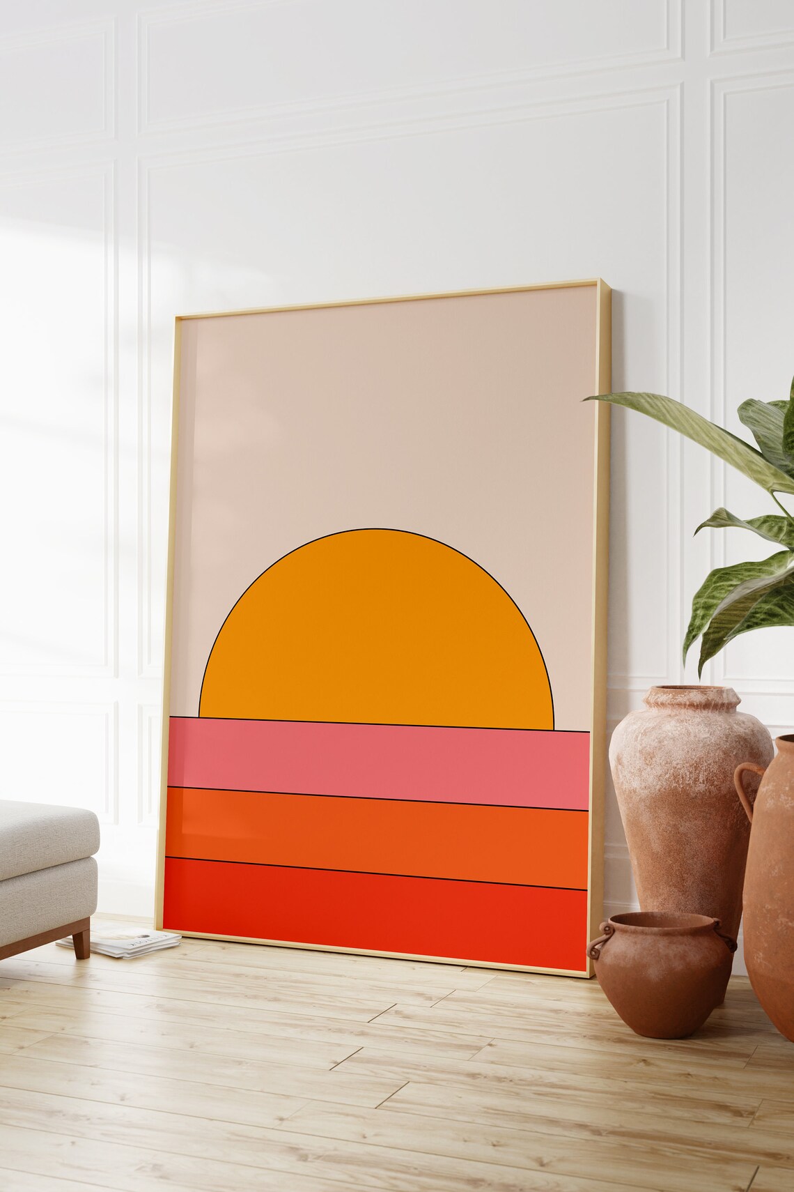 70s Sunset Print 1970s Decor Retro Sunset Art Print 70s - Etsy