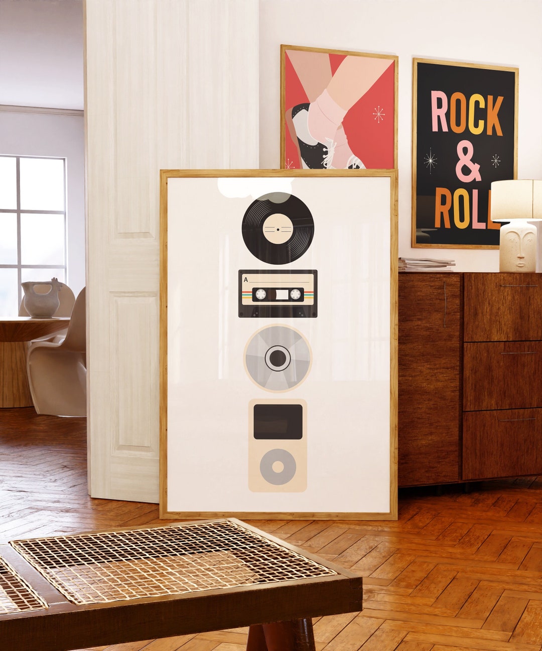 Retro Music Print, Music Evolution Print, Gift for Music Lover, Vinyl ...