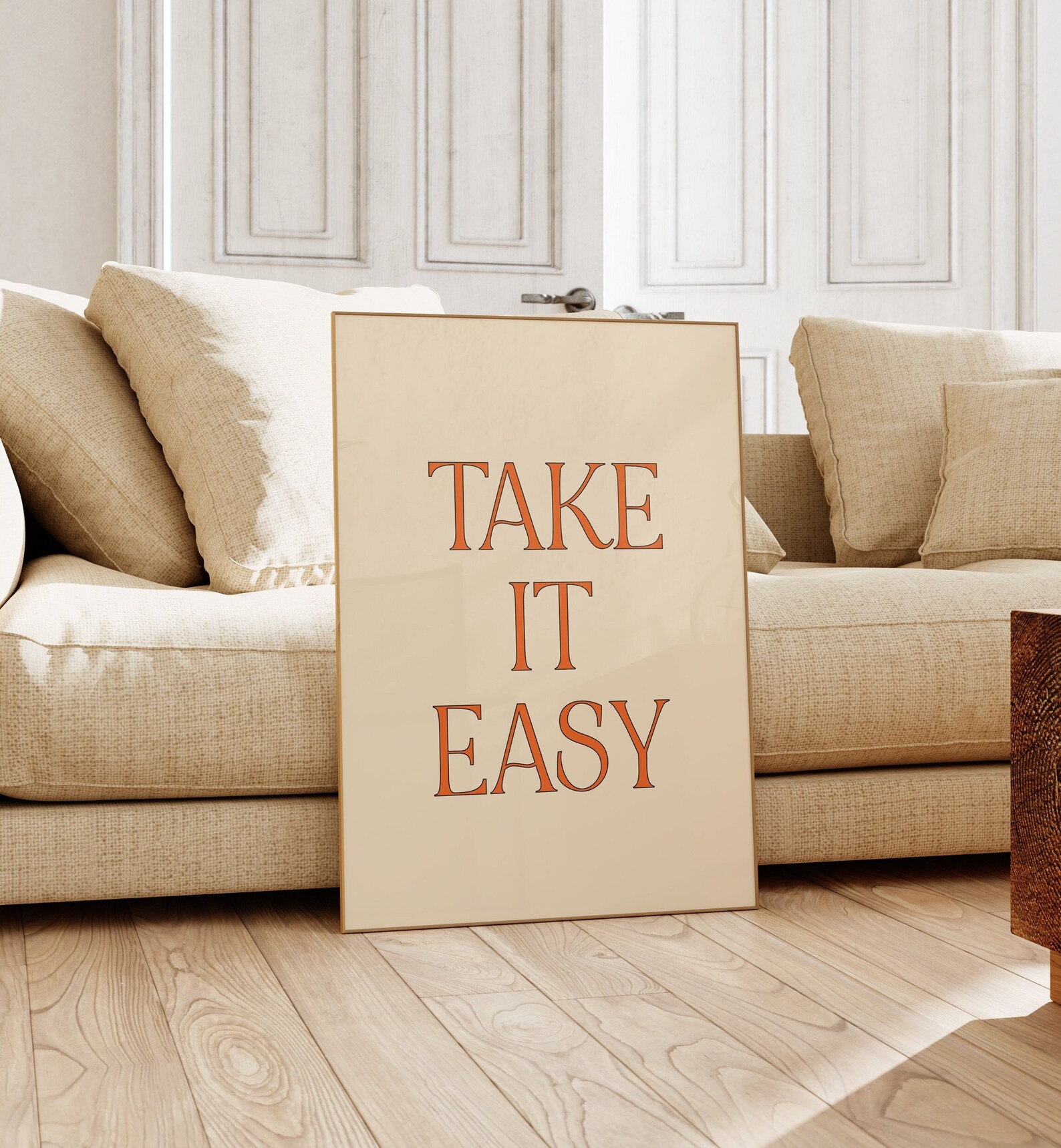 Take It Easy Print - 70s Poster - Retro Wall Art - Positive Wall Art ...