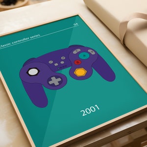 Classic Video Game Controllers Print Set of 6, Retro Video Game Art ...