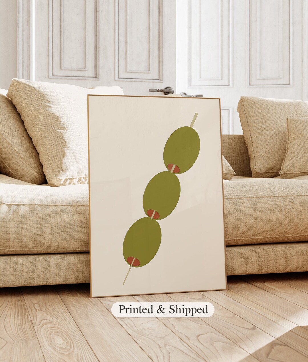 Olive Print, Martini Olives Art Print, Bar Cart Decor, Green Olives ...