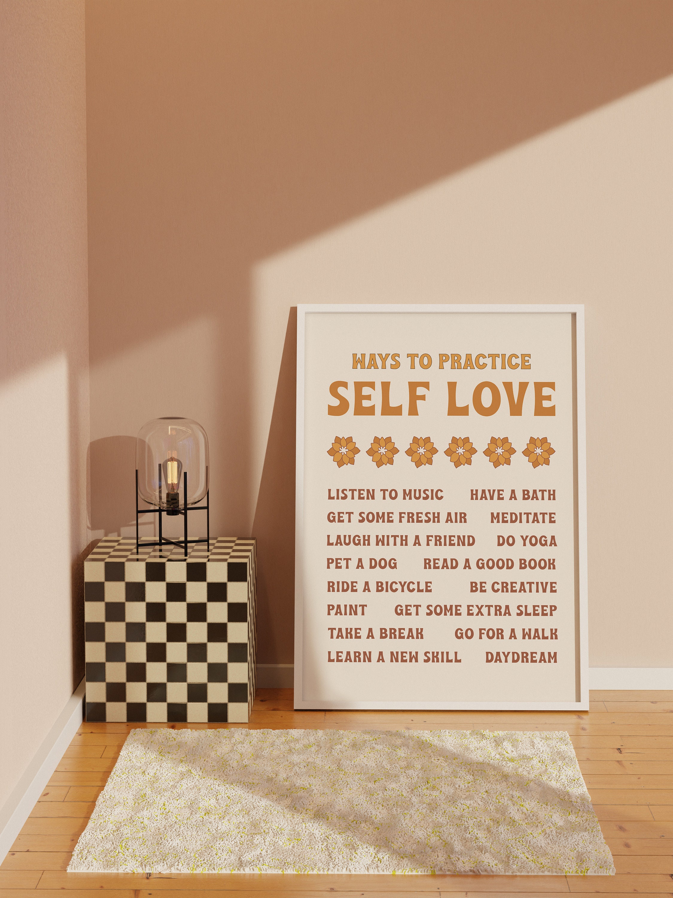 Self Love Print Retro Aesthetic Self Care Print - Etsy