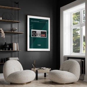 Classic Video Game Controllers Print Set of 6, Retro Video Game Art ...