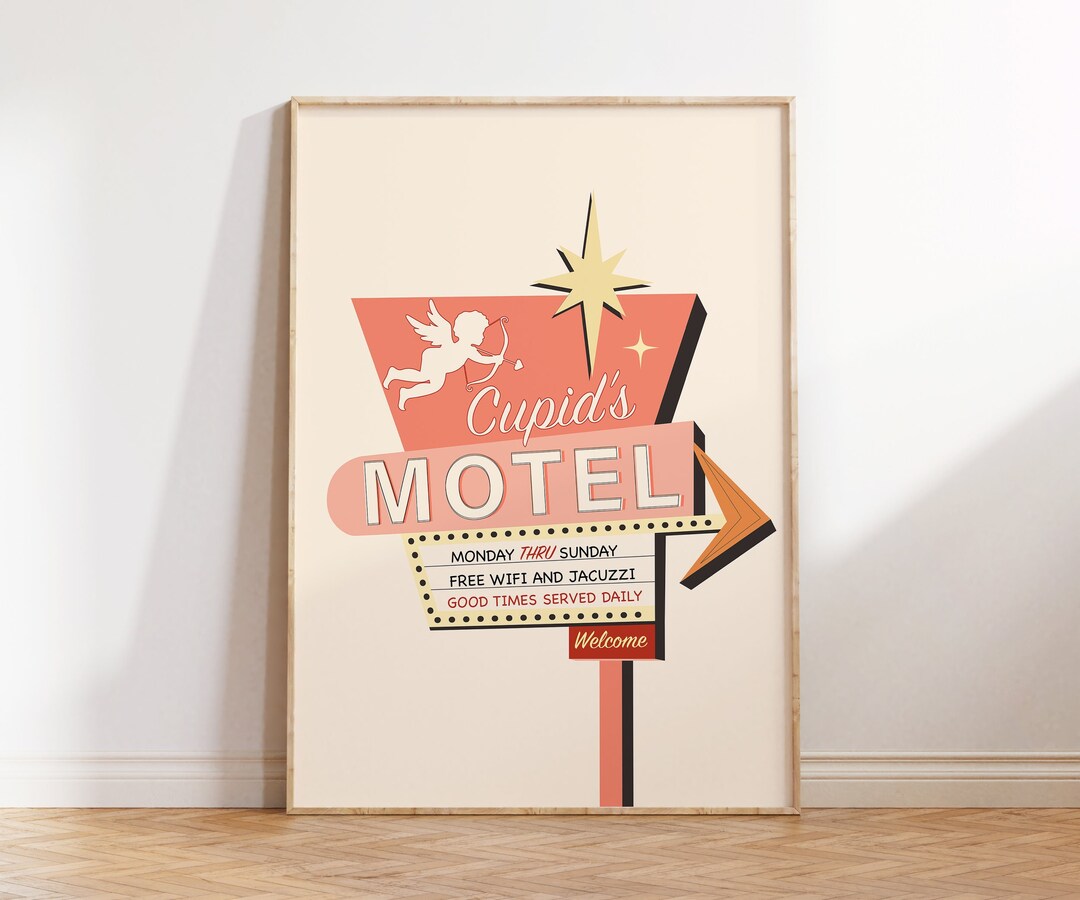 Retro Motel Sign Print, Motel Photo, Western Wall Art, Retro Aesthetic ...