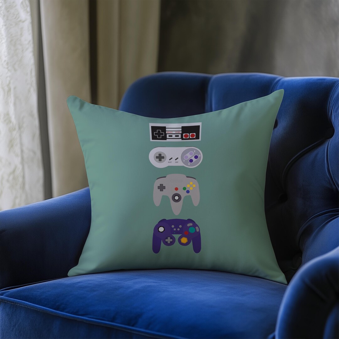 Video Game Pillow, Game Room Decor, Video Game Controllers, Decor for ...