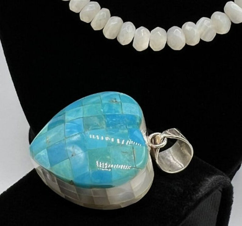 JAY KING DTR Sterling Silver, Reversible Mosaic Heart Pendant, Mother ...