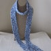 SKINNY RIBBON SCARF Ribbon Yarn Long Skinny Scarf, Handmade, Colors of ...
