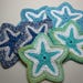 Beach House Starfish TRIVET Turquoise Hot Pad POT HOLDER, Handmade ...