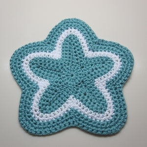 Beach House Starfish TRIVET Turquoise Hot Pad POT HOLDER, Handmade ...