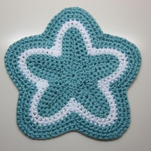 Beach House Starfish TRIVET Turquoise Hot Pad POT HOLDER, Handmade ...