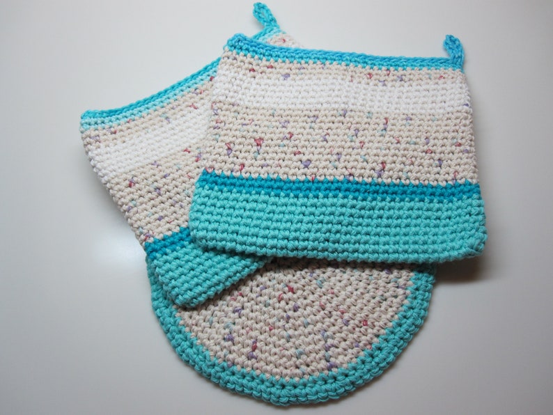 Beach House HOT Pad POT HOLDER Set Beach, Turquoise Neutral Colors, Set ...