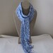 SKINNY RIBBON SCARF Ribbon Yarn Long Skinny Scarf, Handmade, Colors of ...