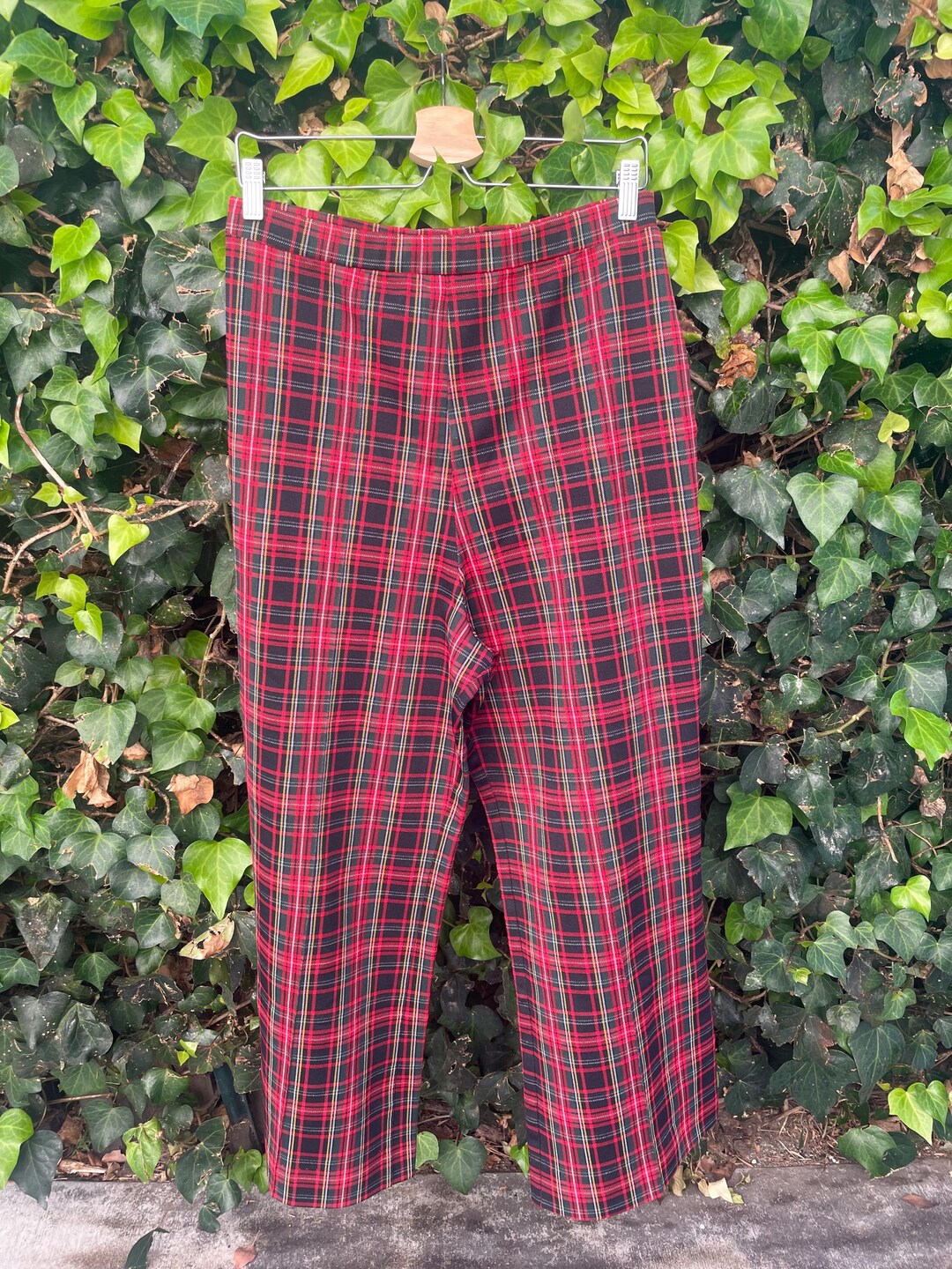 SALE 1970's Plaid Pants/vintage 1970's Wide Leg Plaid Pants/brady Bunch ...