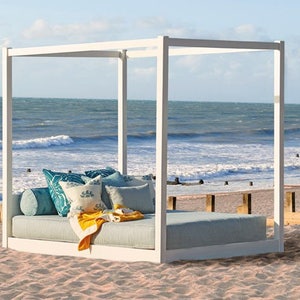 Bali Outdoor Four Poster Canopy Bed Etsy