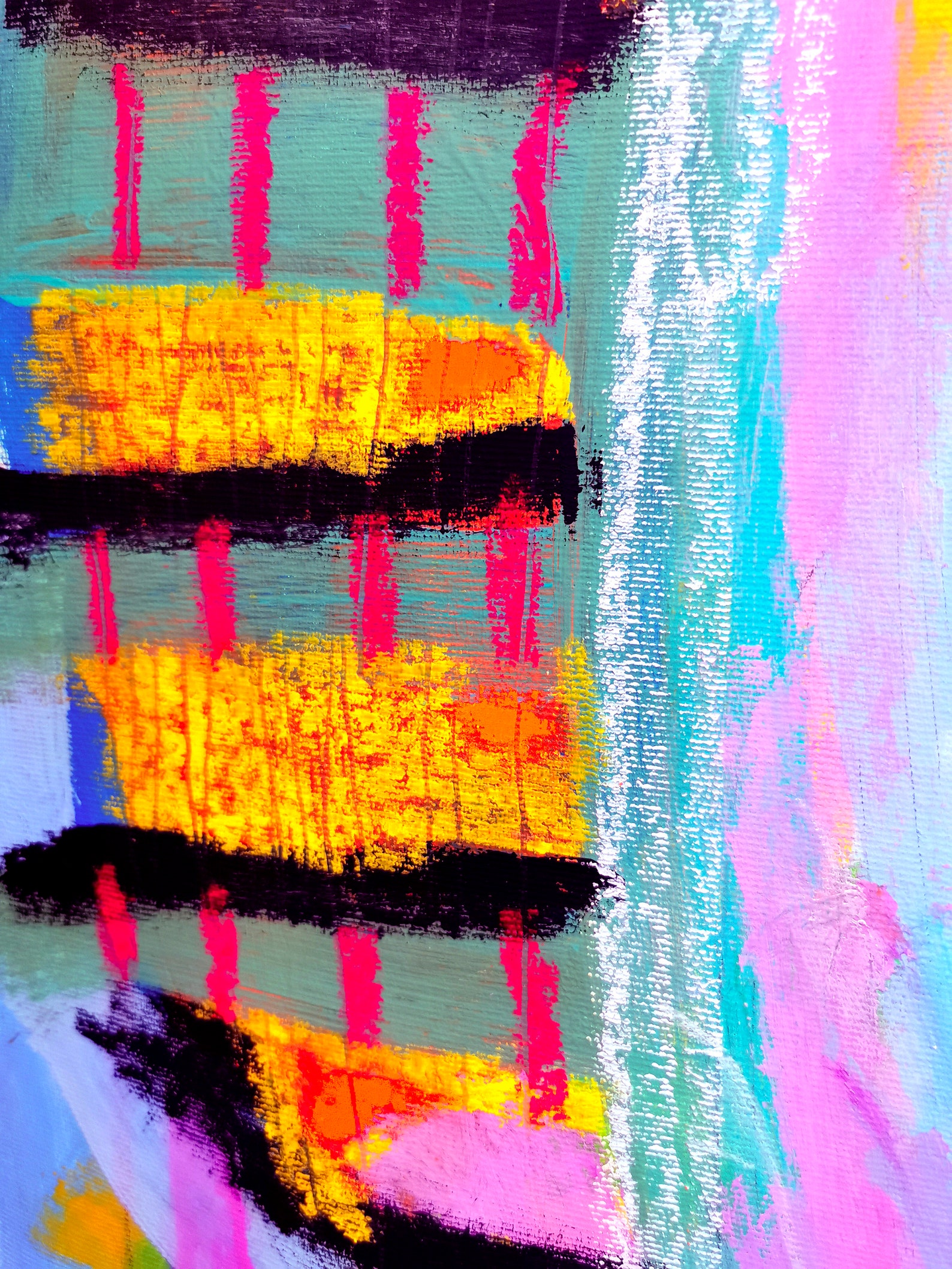 Large Original Abstract Expressionist Painting on Canvas Bold Energetic ...