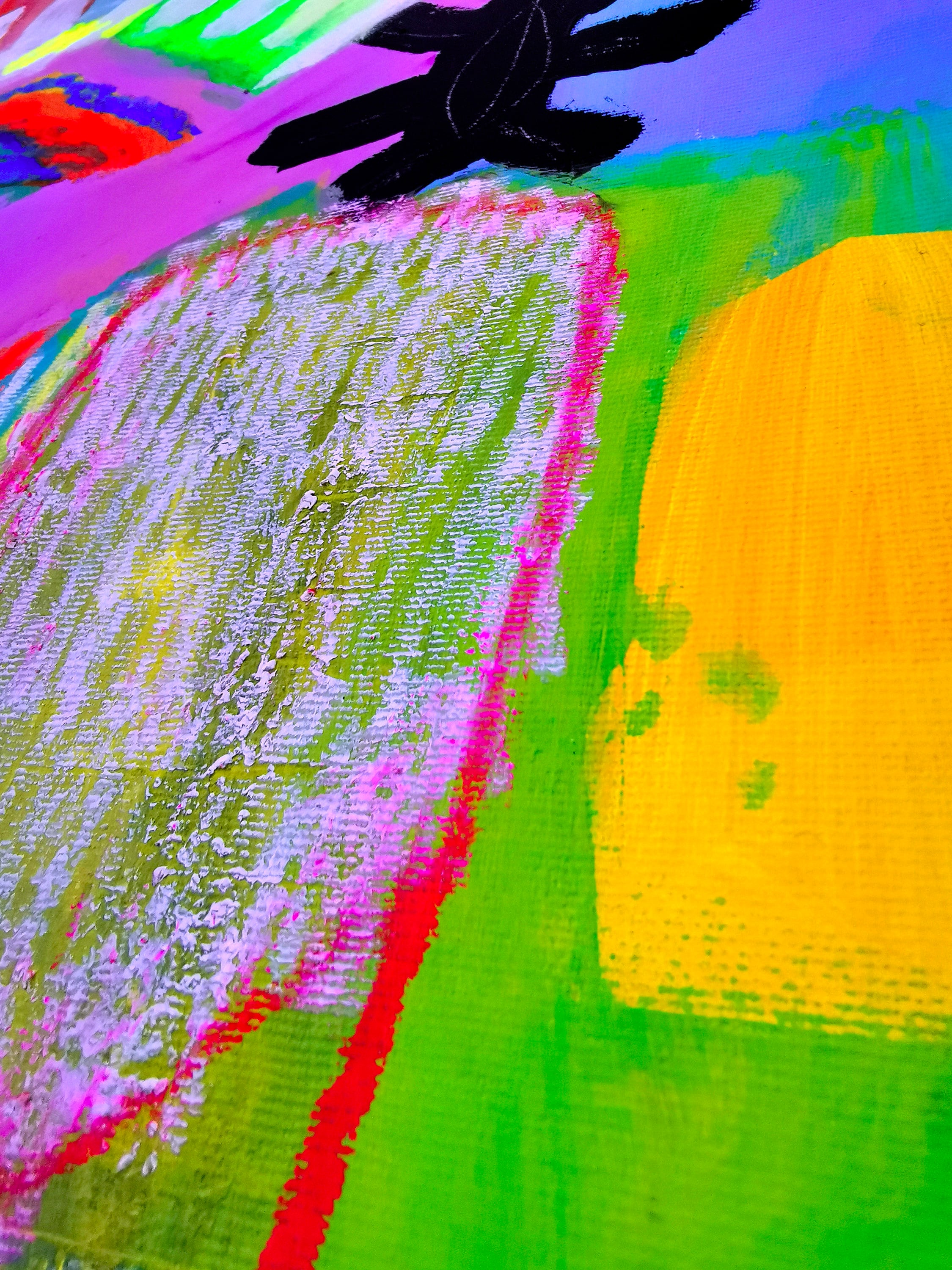 Large Original Abstract Expressionist Painting on Canvas Bold Energetic ...