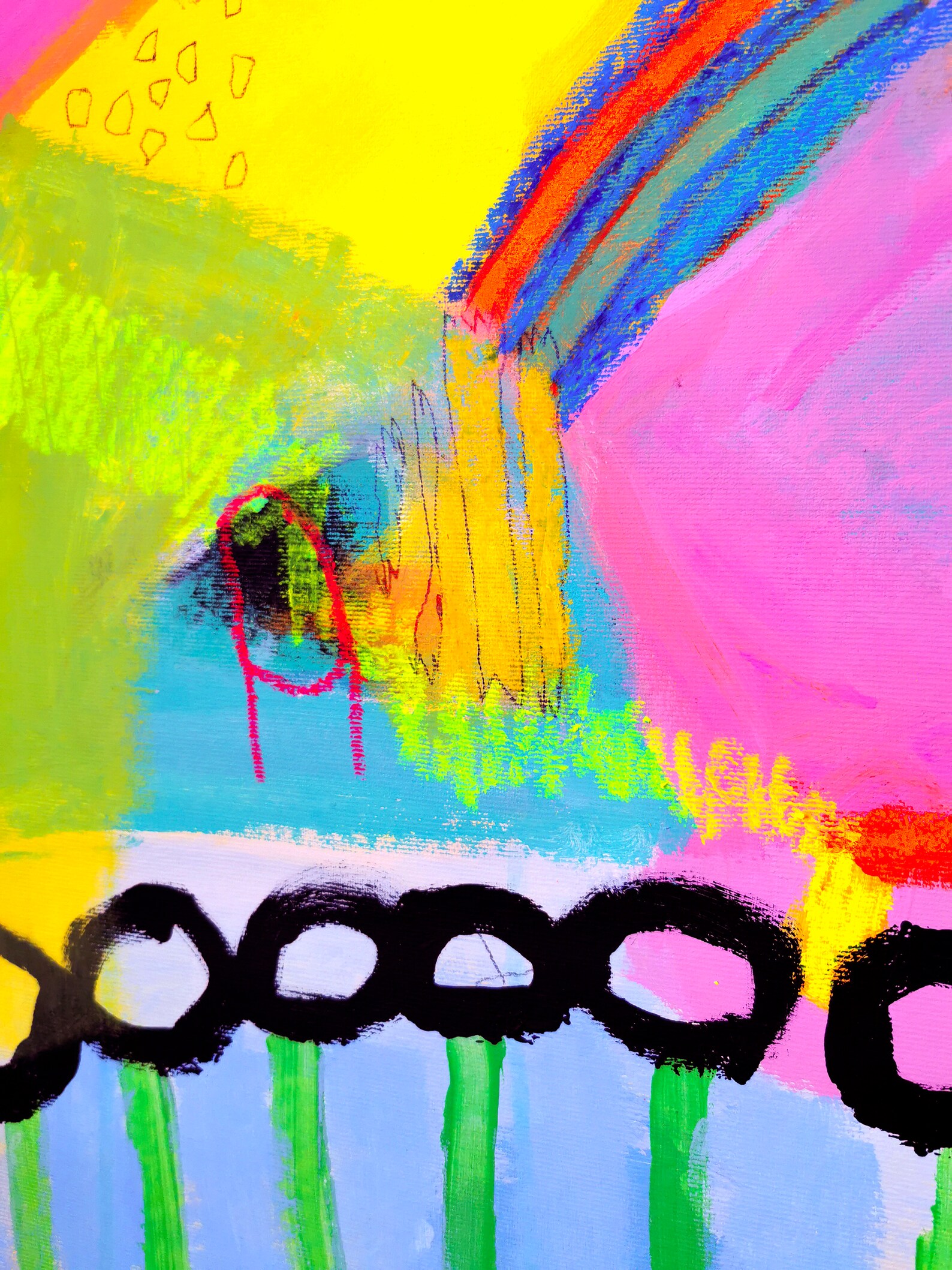 Large Original Abstract Expressionist Painting on Canvas Bold Energetic ...