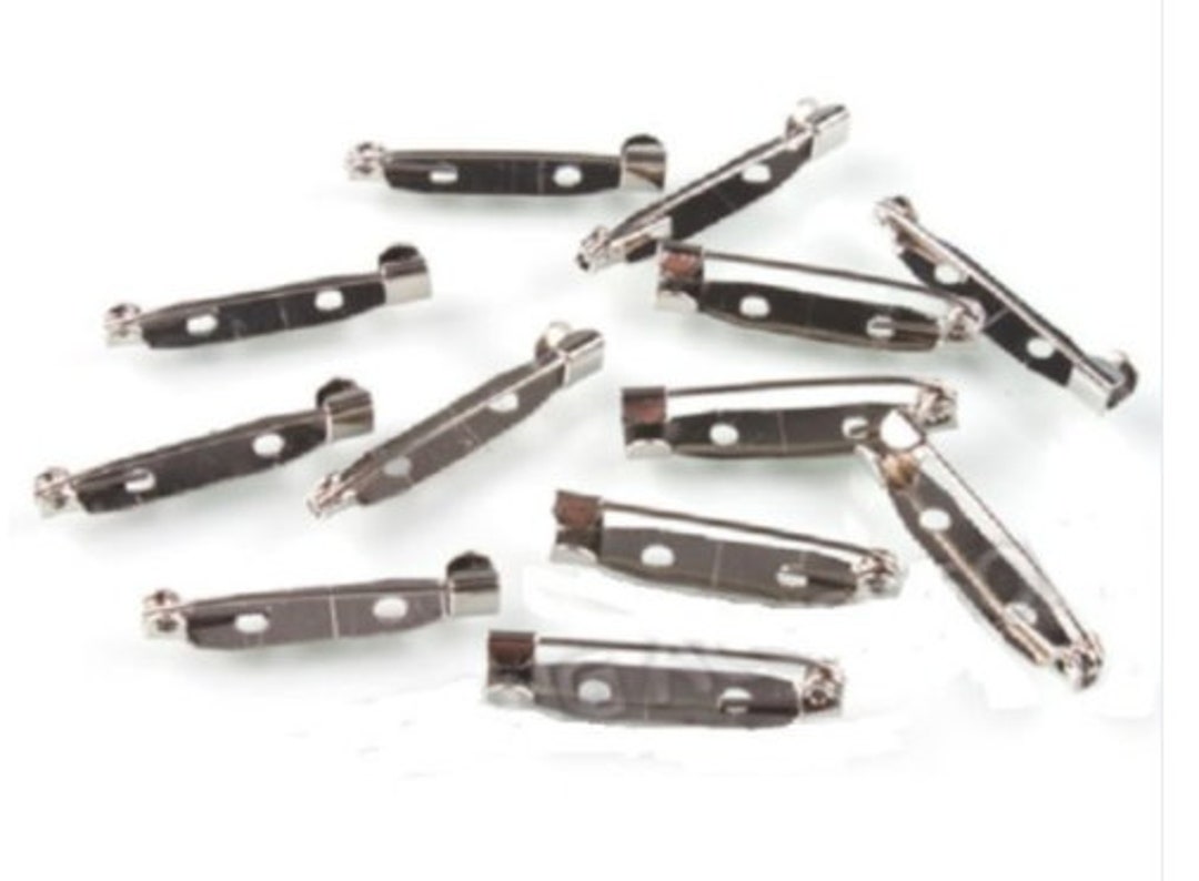 Buttonhole Corsage Bridal Lapel Safety Pins Clips 30mm (x12) - Ideal ...