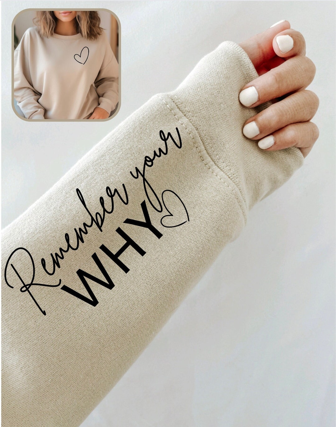 You Are Enough |motivational Sweatshirt | Writing on Sleeve |mental ...