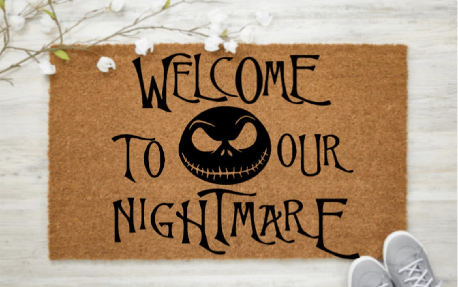 Welcome to Our Nightmare Doormat | Halloween Doormat | Halloween Mat ...