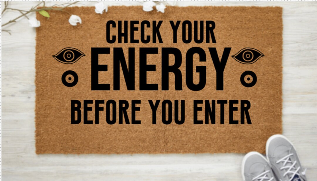 Check Your Energy Before You Enter Doormat Evil Eye Mat Third Eye ...