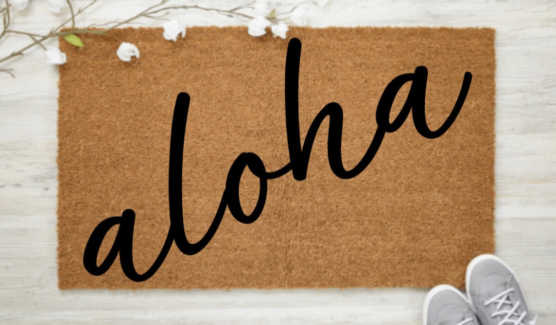 Aloha Mat | Aloha Doormat | Hawaii Doormat | Tropical Doormat | Mahalo ...