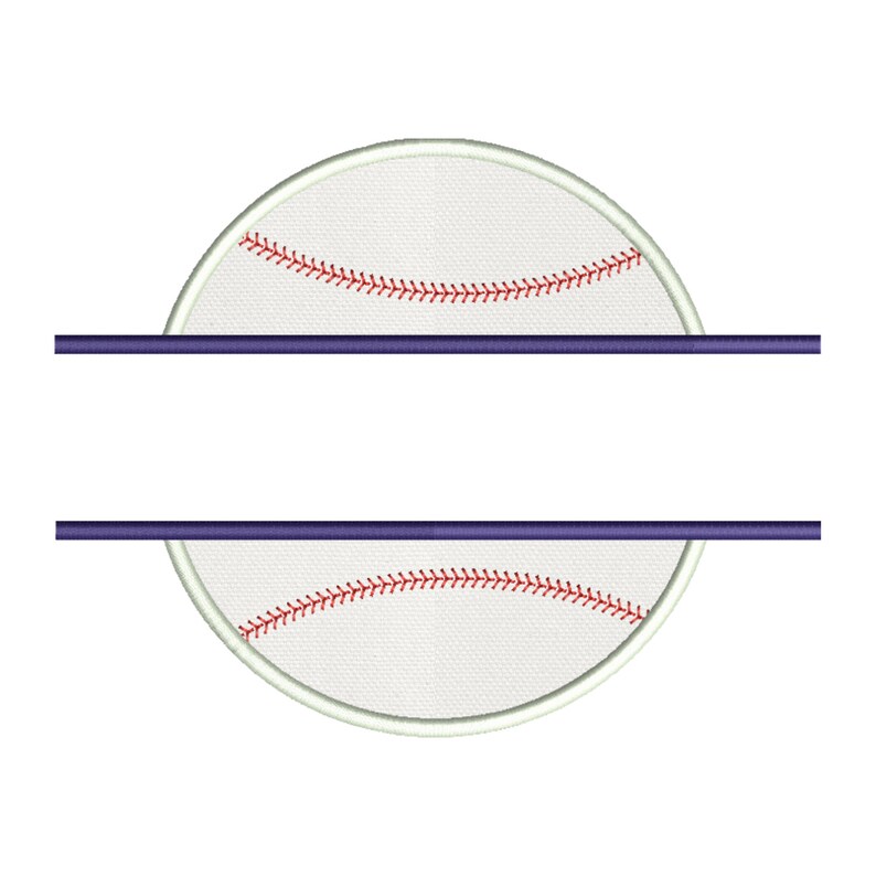 Baseball Split Name Frame Applique Embroidery Design Instant - Etsy