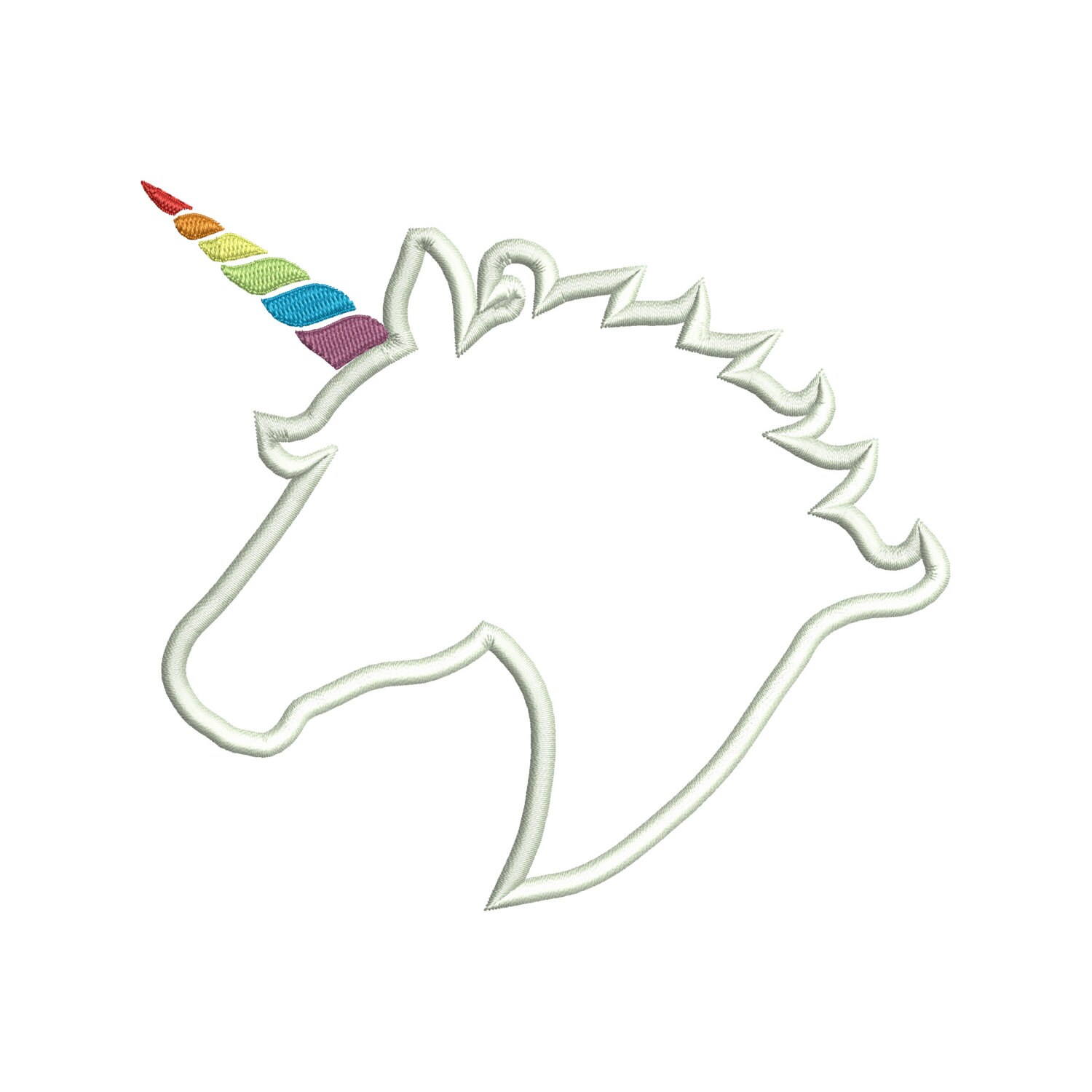 Unicorn Applique Embroidery Design Instant Download - 0063 - Etsy